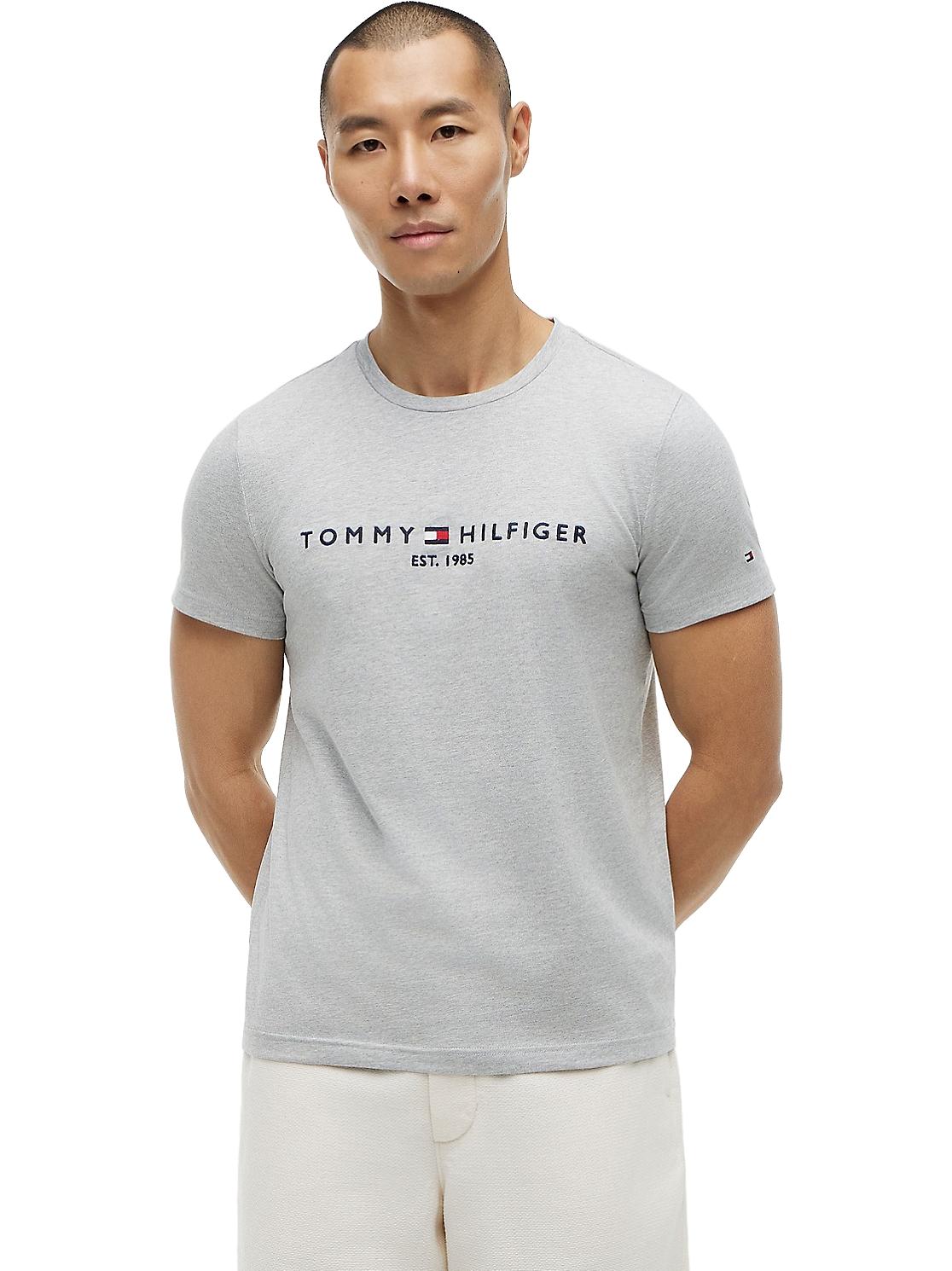 TOMMY HILFIGER men's embroidered tommy logo slim fit t-shirt -